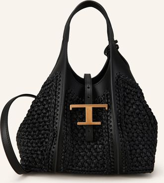 Tod's Tods Shopper Crochet Mini schwarz