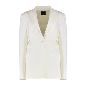 Pinko Pinko, Femme, Vestes, Blanc, Taille: 38 FR Single-Breasted Tailored Blazer