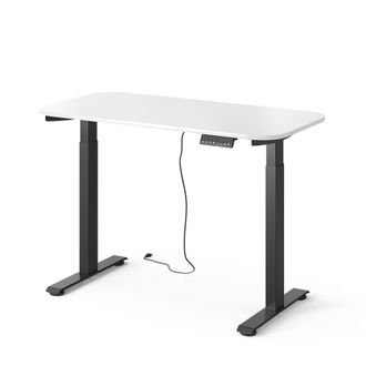 Vicco h&ouml;henverstellbarer elektrischer Schreibtisch Elevate, Schwarz/Wei&szlig;, 120 x 60 cm, 2 Motoren, 100 kg Tragkraft