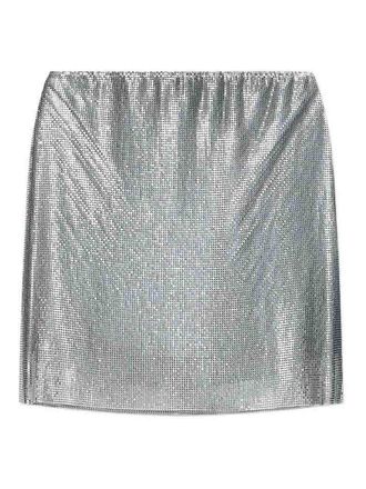 Versace Jupe Midi - Argent