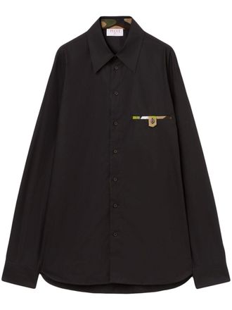 Pucci chemise en popeline de coton - Noir