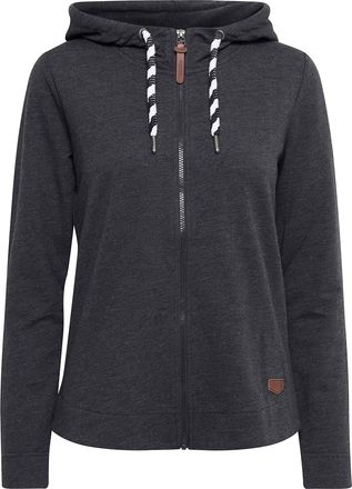 Oxmo Wanda Damen Sweatjacke Cardigan Sweatshirtjacke mit Kapuze, Größe:S, Farbe:DAR Grey M (798288)