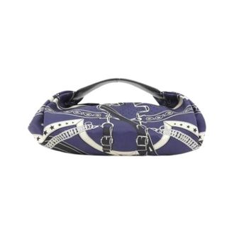 Herm&egrave;s Sac &agrave; main vintage en soie doccasion - Femme - Pre-owned - Bleu - Taille: ONE Size