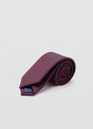 Mango Unifarbene Krawatte mit Mikrostruktur bordeaux - Herren - Einheitsgr&ouml;&szlig;e - MANGO MAN