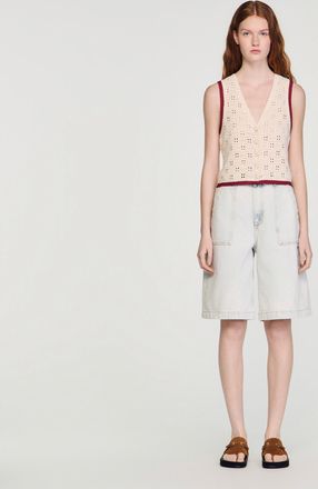 Sandro Gilet effet crochet