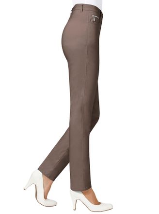 Stehmann Stretch-Hose STEHMANN, Damen, Gr. 22, Kurzgr&ouml;&szlig;en, grau (stein), 72% Viskose, 25% Polyamid, 3% Elasthan, unifarben, lang, Hosen, Topseller