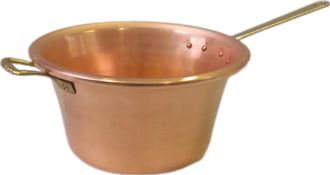 Generico Kessel aus Kupfer f&uuml;r Polenta T&ouml;pfe, Kochtopf, Griff aus Messing Durchmesser 26 cm