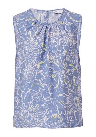 Comma Blusentop Bluse Strukturiertes Blusentop mit Raffung