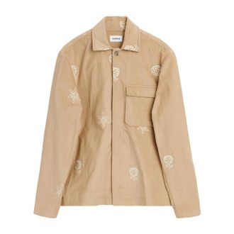 Soulland Besticktes Cordhemd - - Jackets - Herren - Beige - M/L