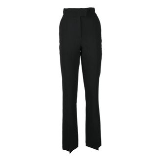 Alberto Audenino Elegante- dehnbare Stoffhose - - Trousers - Damen - Schwarzk - S