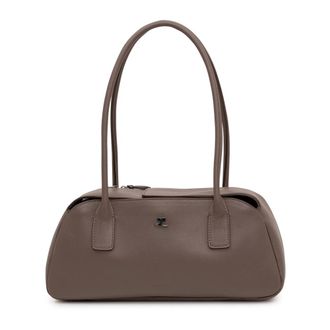 Courr&egrave;ges Strip Ledertasche - - Bags - Damen - Braun - ONE SIZE
