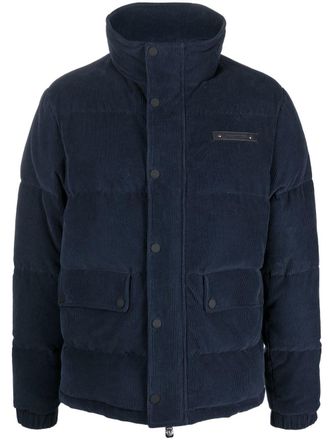 Billionaire Boys Club Gefütterte Cordjacke mit Logo-Patch - Blau