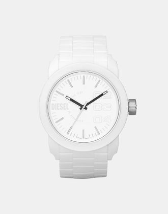 Diesel Double Down - Montre en silicone - Blanc