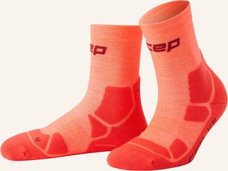 CEP Cep Trekking-Socken Hiking Mid Cushion Mid Cut Mit Merinowolle orange