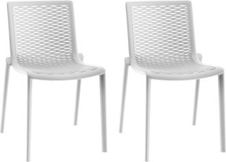 Resol NETKAT Chaise Int&eacute;rieur, Ext&eacute;rieur Set 2 Blanc