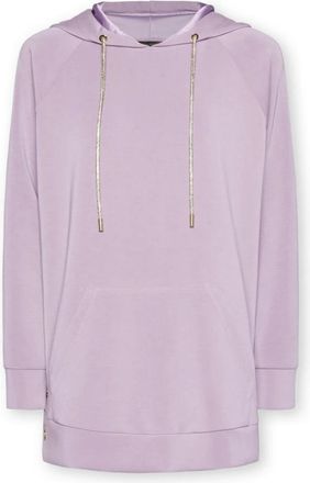 Elena Miro Femme, Sweatshirts et sweats &agrave; capuche, Violet, Taille: 44 FR SweaT-shirt &agrave; capuche en m&eacute;lange modal