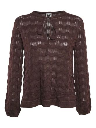 Missoni haut en maille ondul&eacute;e - Violet