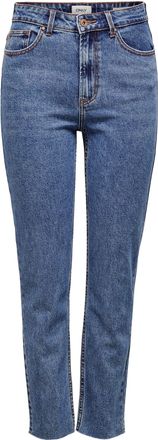 Only Damen Onlemily Hw St Raw Cr Mae05 Noos Jeans, Blau (Dark Blue Denim), 29W / 34L EU