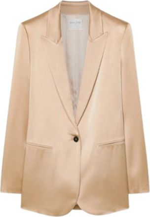 Forte_Forte Femme, Vestes, Beige, Taille: 42 FR Veste &eacute;l&eacute;gante en envers satin