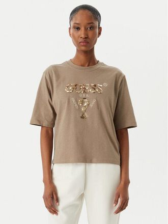 Guess T-Shirt V4YI06 I3Z14 Beige Regular Fit