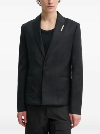 Heliot Emil blazer à plaque logo - Noir