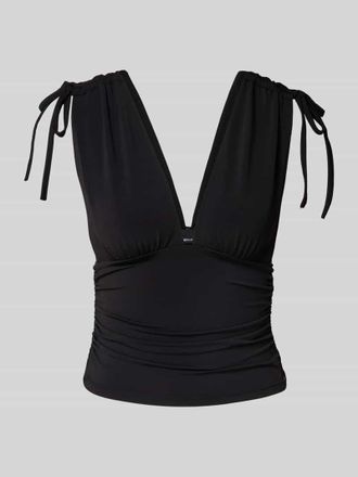 Gina Tricot Top mit V-Ausschnitt und Schnürung