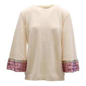 Valentino Garavani Rundhals-Strickware - - Knitwear - Damen - Beige - L
