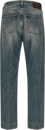 Valentino Garavani Vintage Wash Cotton Jeans - Blue
