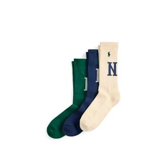 Polo Ralph Lauren Lot de trois paires de chaussettes en coton m&eacute;lang&eacute;