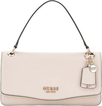 Guess Eco Evaine Top Handle Flap Bag Stone