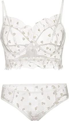 Generic Ensemble sous Vetement Femme Ensemble Lingerie Confortable Classique Nuisette Fashion en Dentelle - Anneaux M&eacute;talliques Et Jarretelles Incluses