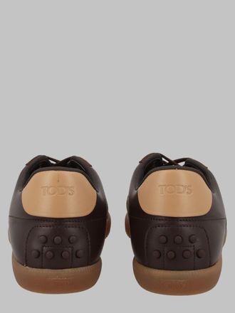 Tod's Mens Leather Sneakers Multicolour Calfskin Trainers