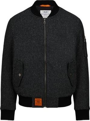 Bombers Original Blouson oversize en laine m&eacute;lang&eacute;e