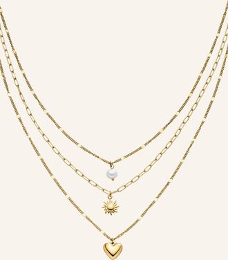 s.Oliver S.Oliver Halskette Aus Edelstahl gold