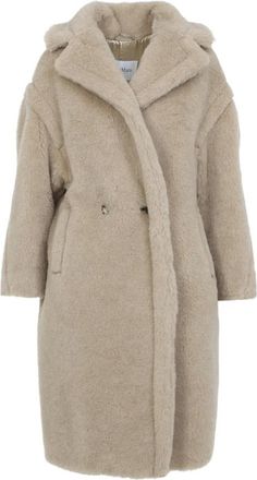 Max Mara Femme, Manteaux, Beige, Taille: 36 FR Tedgirl Teddy Coat