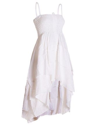 vishes Sommerkleid 2in1 Kleid-Rock Damen Sommer-Kleid Spagetti-Tr&auml;ger Hippie-Rock Elfen, Casual Style