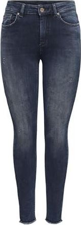 Only Jean Skinny ONLBLUSH Taille Moyenne Skinny Fit Jeans Blue Black Denim XL 30 Blue Black Denim XL / L30