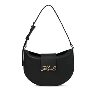 Karl Lagerfeld Hobo Bags - K/Signature Mond-Tasche - Gr. unisize - in Schwarz - f&uuml;r Damen