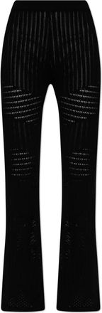 Akep Femme, Pantalons, Noir, Taille: 40 FR Pantalon &Eacute;vas&eacute; en Maille Ajour&eacute;e