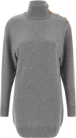 Balmain Knielanges Kleid - Grau