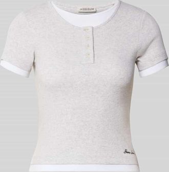 Guess Slim Fit T-Shirt mit Logo-Stitching