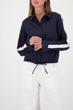 Monari Blusentop Bluse mit Kontraststreifen - Regular Fit