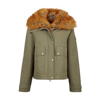 Canadian Makwa Fur Tasconi Short - - Jackets - Damen - Gr&uuml;n - M