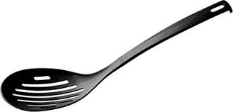 Fackelmann 23928 Abseihlöffel Nero, Nylon, schwarz, 33 x 8,5 x 8 cm