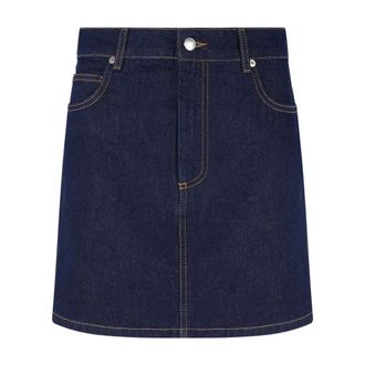 Maison Kitsun&eacute; Minirock aus japanischem Indigo-Denim - - Skirts - Damen - Blau - W26