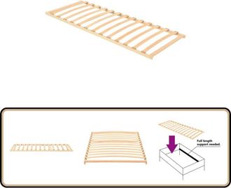 vidaXL Vidaxl - Lattenrost mit 13 Latten 80x200 cm - Holzlattenrost - Lattenrost 80x200 - Bettenrahmen - Lattenrost Buche - Lattenrost Günstig