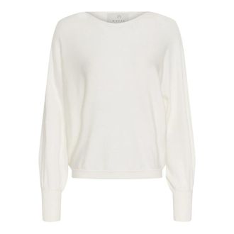 Kaffe Rundhals-Strickware - - Knitwear - Damen - Wei&szlig; - L