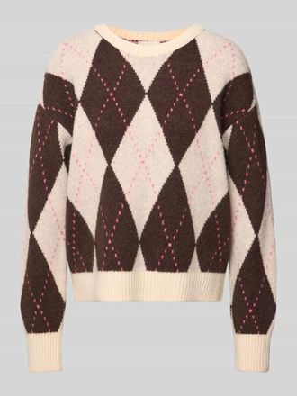 Milano Strickpullover im Allover-Look mit Rundhalsausschnitt