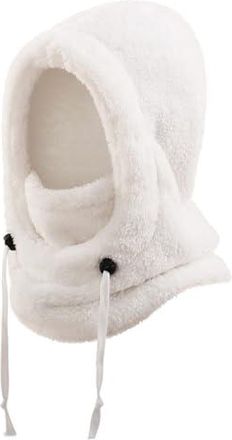 Generic Cache-oreilles chaud et cache-cou - &Eacute;pais visage de ski dhiver, cagoule coupe-vent, design de chapeau int&eacute;gr&eacute;, ajustement extensible confortable | Acc