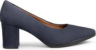 miMaO Escarpins pour Femme à Talon Moyen en Daim Marine, EU 37